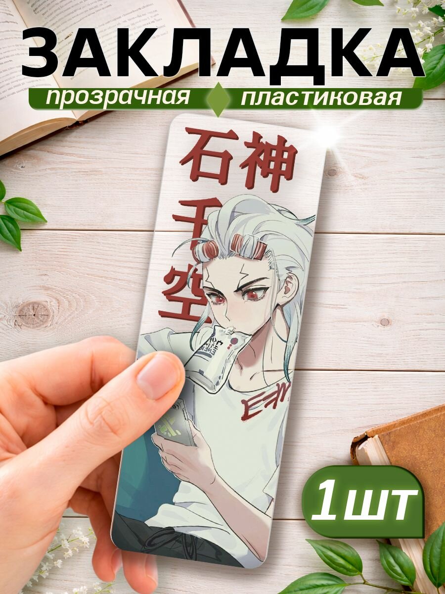 Закладка для книг эстетичные Доктор стоун Сенку Ишигами