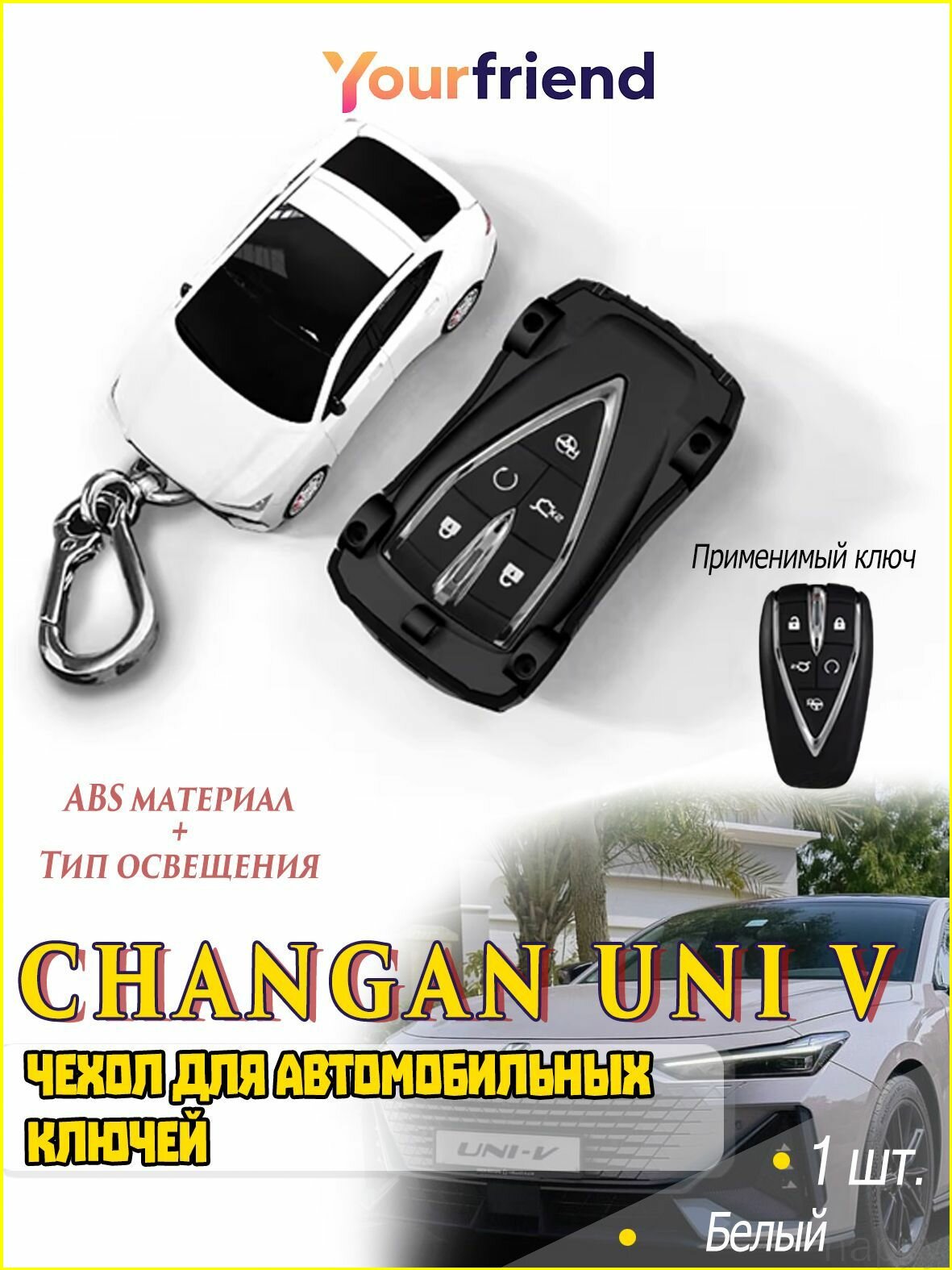 Changan Чехол брелка автосигнализации, 1 шт.