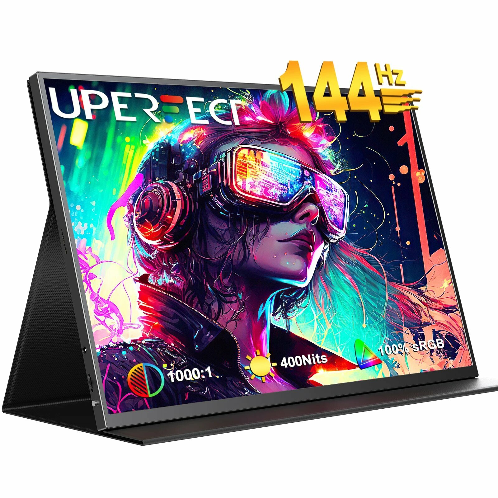 UPERFECT UGame B118 Портативный монитор с 100% DCI-P3, 2K, FreeSync, 144Hz для игр с HDR для Switch, Steam Deck, PS4/5, XBOX ONE