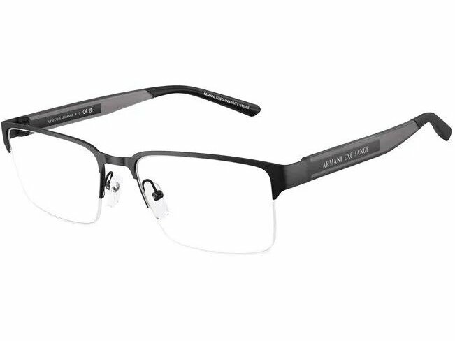 Оправа ARMANI EXCHANGE 0AX1075 6000, тип оправы полуободковая, материал оправы металл, пол мужские, форма оправы прямоугольная