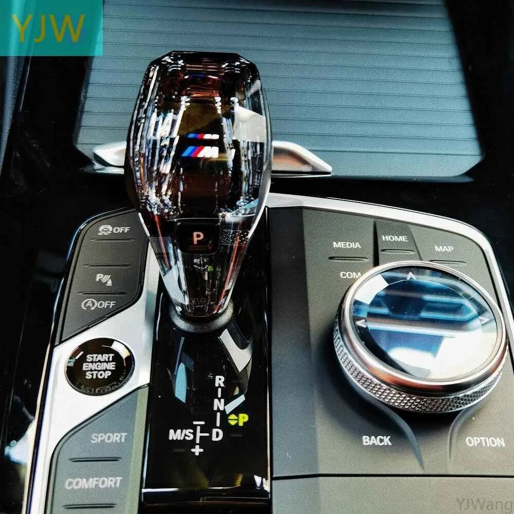 Ручка Кпп Кристалл, M-Style (Swarovski) Комплект из 4 - х, BMW MGU серия рычаг переключения, Хрустальный с логотипом M X, Для BMW G20 G21 G22 G26 G29 G14 X3 G01 X4 G02 iX3 X5 X6 X7 G05 G06 G07YJWang