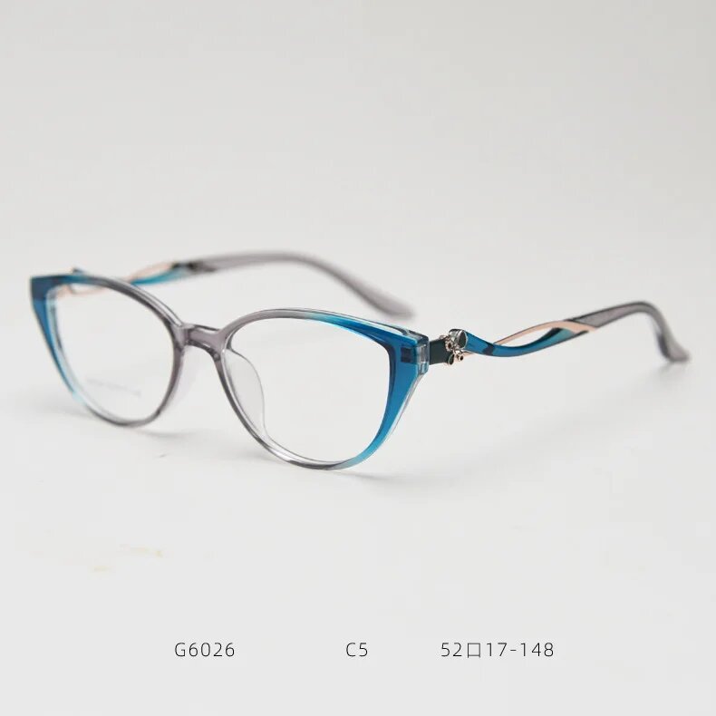 Женские очки CCspace TR90 "кошачий глаз" C5Gray blue