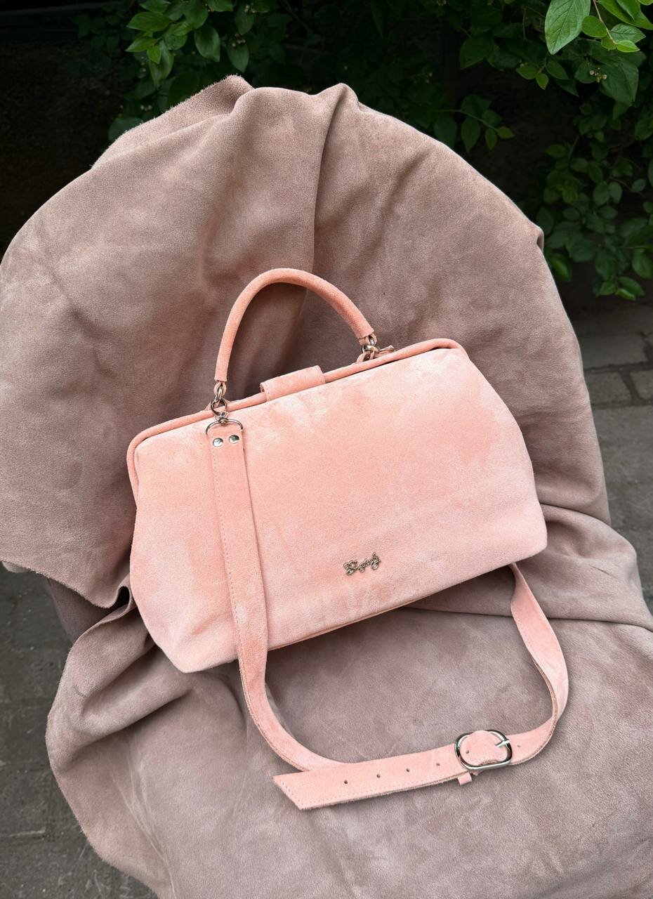 Сумка-саквояж Shapely Bags, натуральная замша