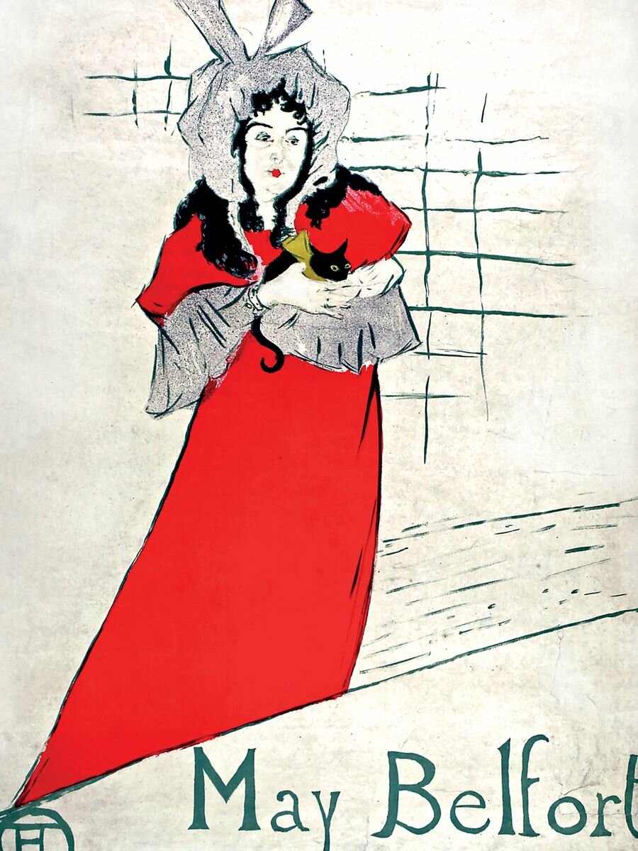 Постер. Анри де Тулуз-Лотрек. Мэй Белфорд (афиша). Формат А3.