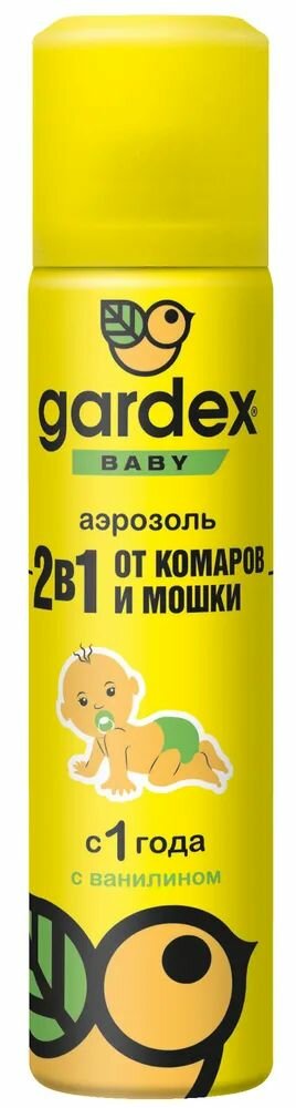Аэрозоль от комаров и мошки для детей с 1 года Gardex baby 0160