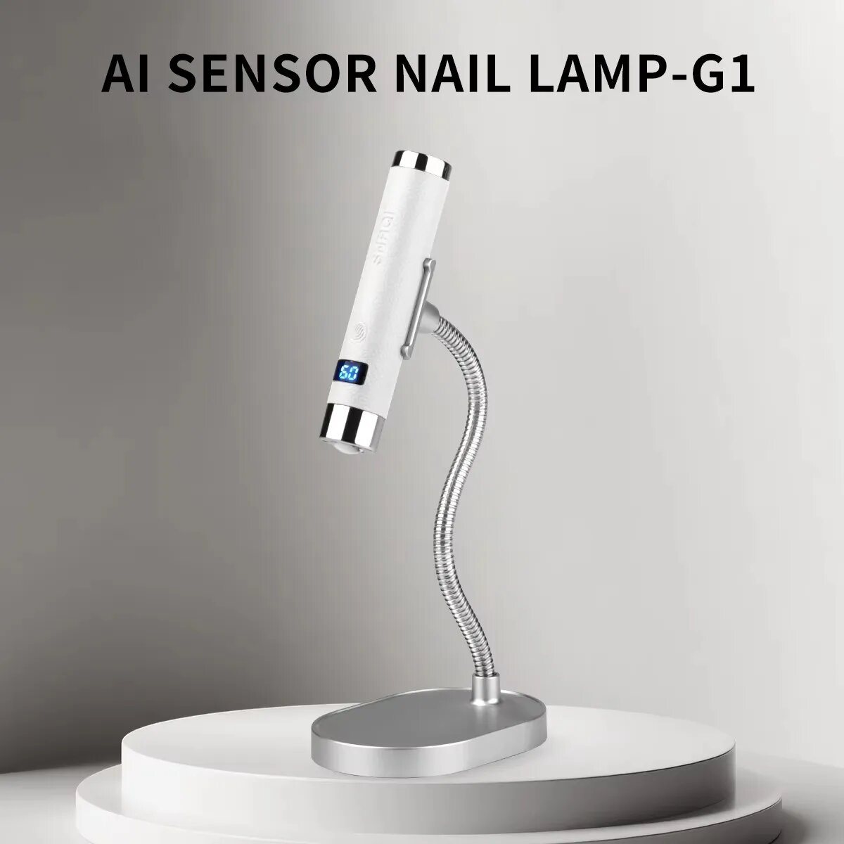 Мини лампа для ногтей G1 с датчиком AI White