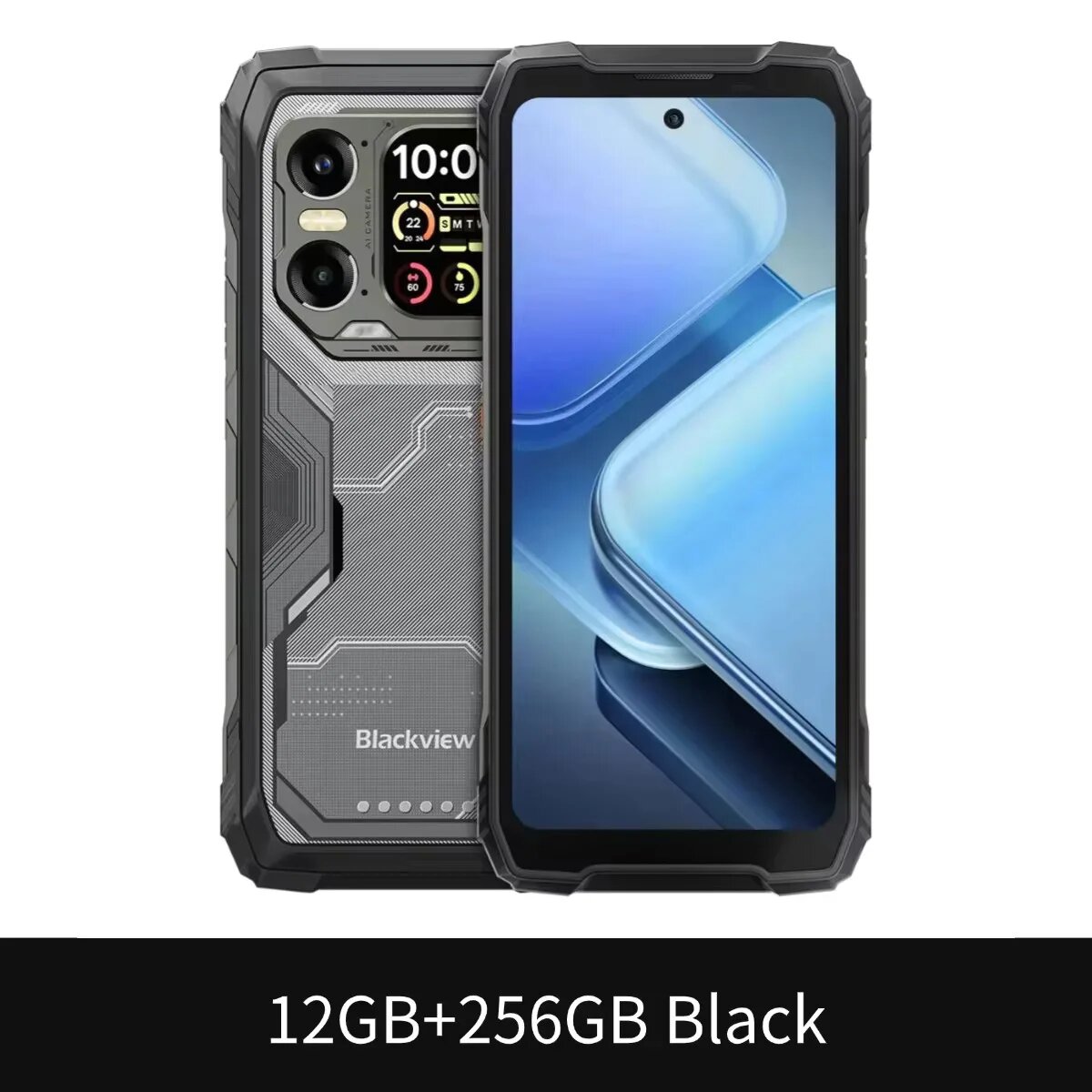 Blackview Xplore 1 защищенный смартфон, аккумулятор 20000 мАч, 36 ГБ + 256 ГБ памяти, Android 15, 6,78-дюймовый экран, черный.