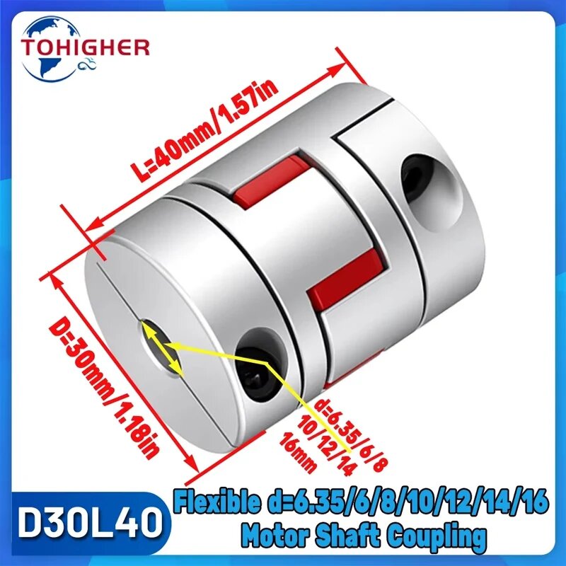 Гибкая муфта вала двигателя YUN DUAN D30L40, внутр. диаметр 10-14мм