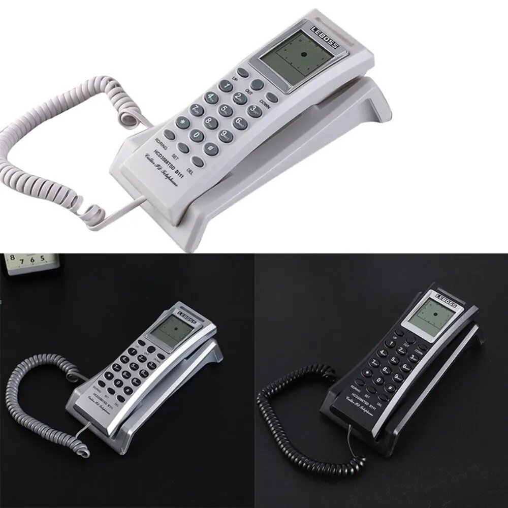 Проводной телефон Leboss HCD3588TSD B111 серебристый Caller ID — фото 1