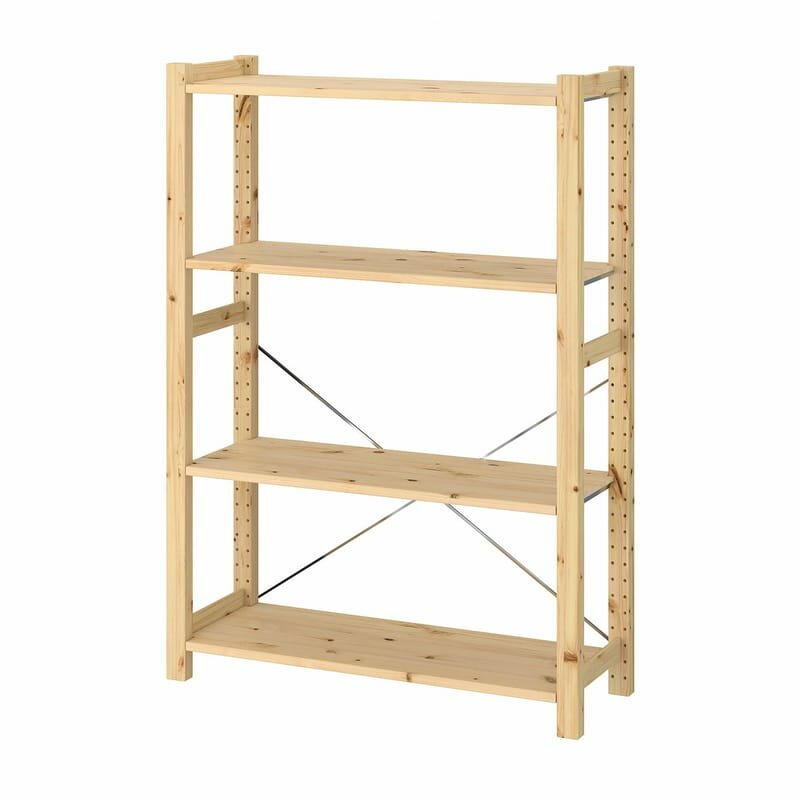 Полка IKEA IVAR, сосна, 89x30x124 см 894.045.83