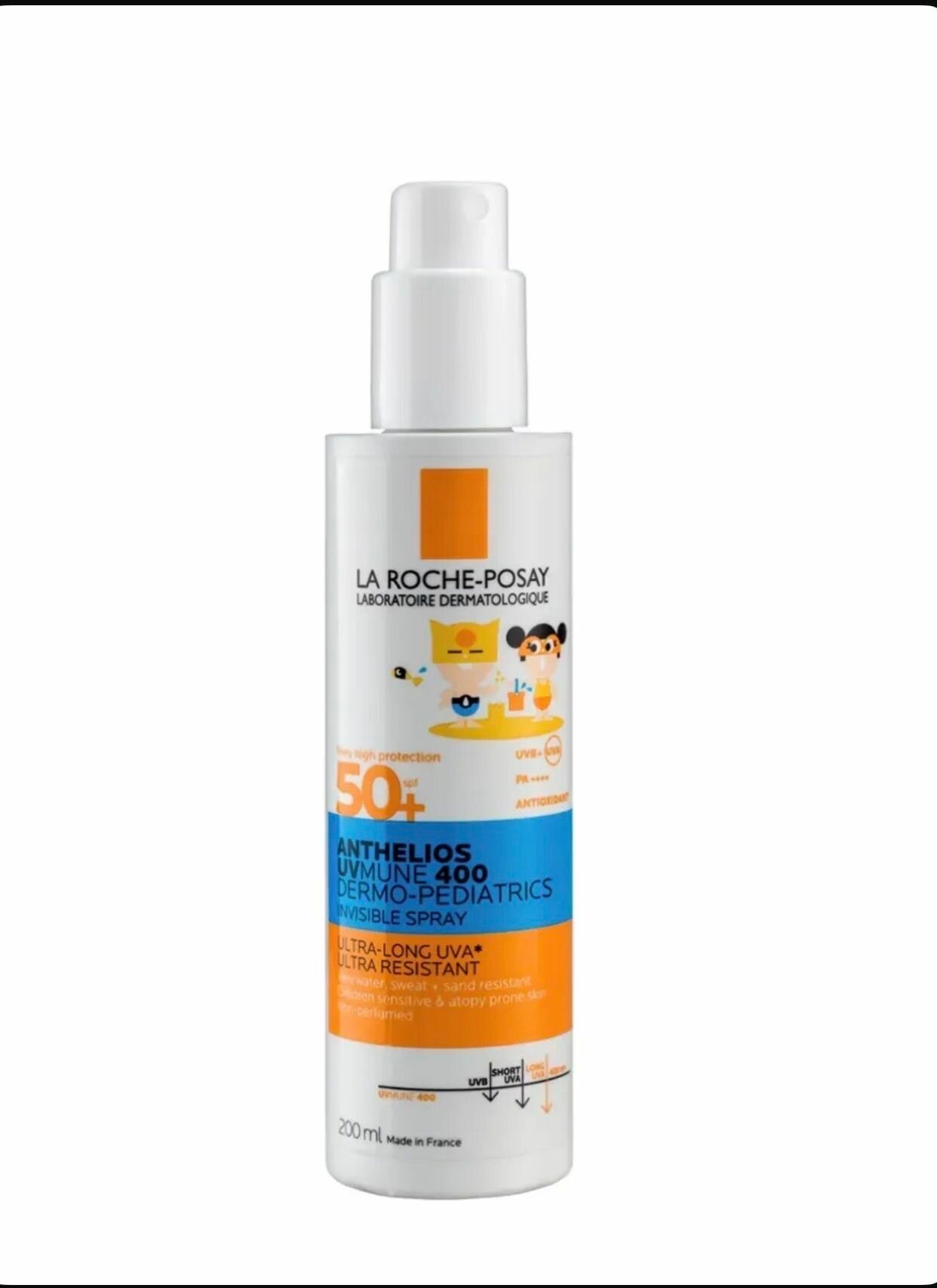 Солнцезащитный детский спрей для лица и тела anthelios SPF 50+, 200мл