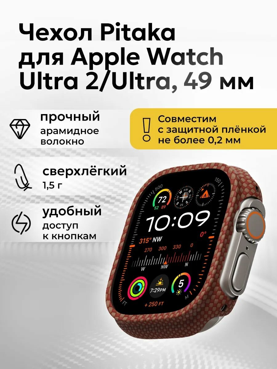 Чехол Pitaka для Apple Watch Ultra 2/Ultra 49мм, Sunset