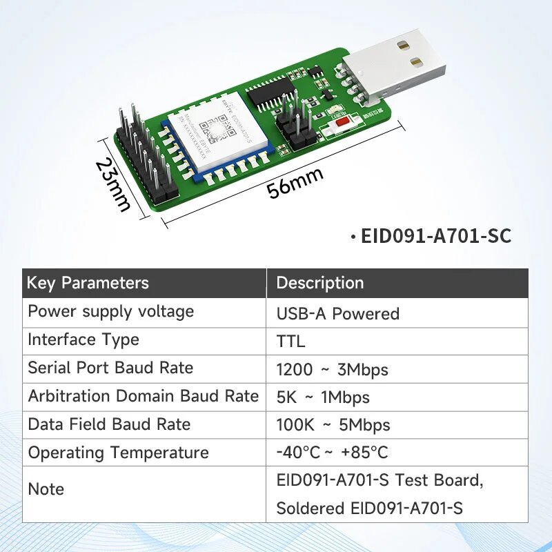 Модуль EID091-A701-SC CAN-TTL, зеленый