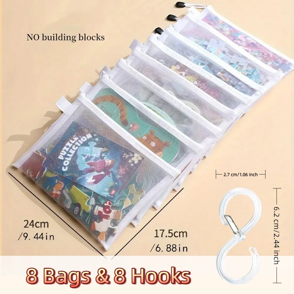 BUNKI сетчатые сумки на молнии 8 шт. M-8pcs 8 Hooks