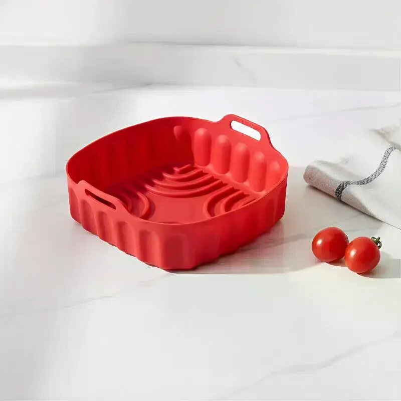 Силиконовая форма для аэрогриля, 20.5x20.5x5 см, Серый — фото 1