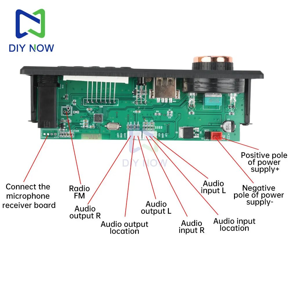 MP3-декодер D152BT Bluetooth 5.3, Цвет: B — фото 1