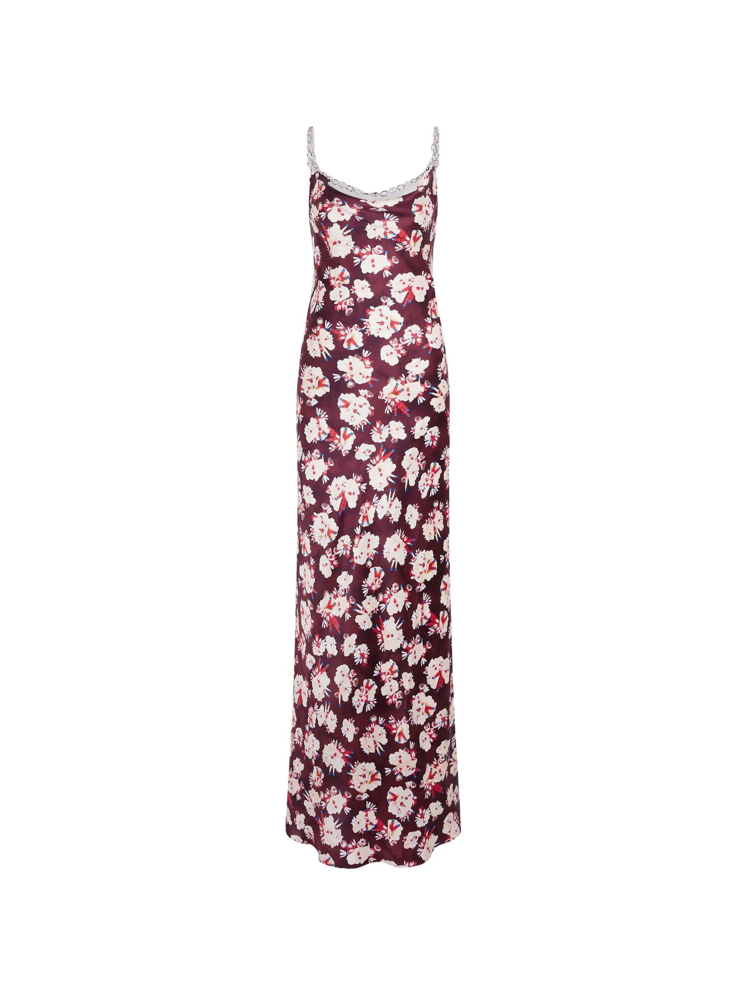 Платье Floral-patterned chain-link maxi dress