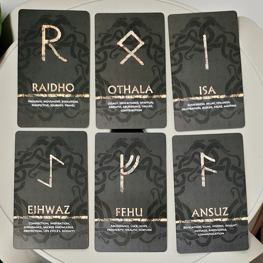 Rune Elder Futhark Oracle Cards 25 pcs