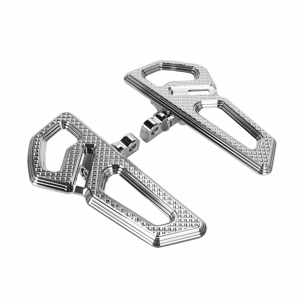 Алюминиевые Задние Подножки Для Пассажира Мотоциклов Harley Touring FLHR Street Electra Glide Chrome