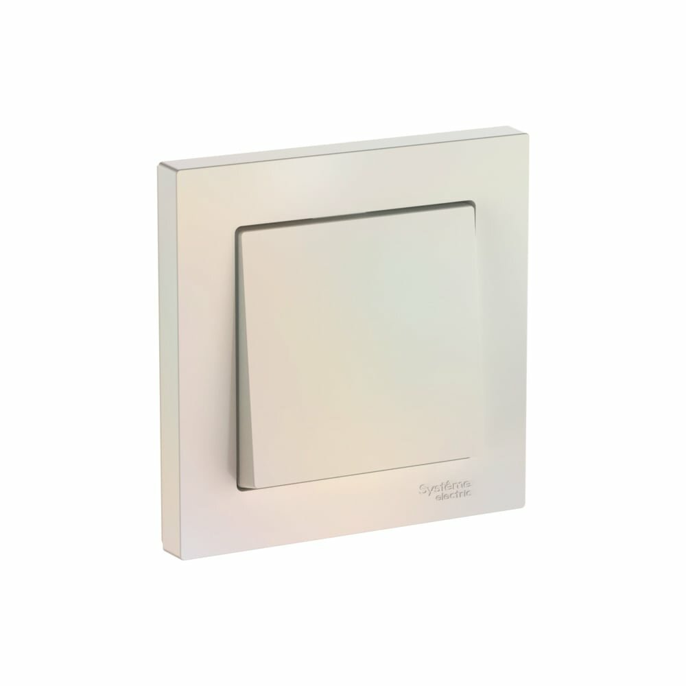 1-клавишный выключатель Systeme Electric ATLASDESIGN, сх.1, 10АХ, в сборе, быстрозажимные клеммы, жемчуг ATN000412S