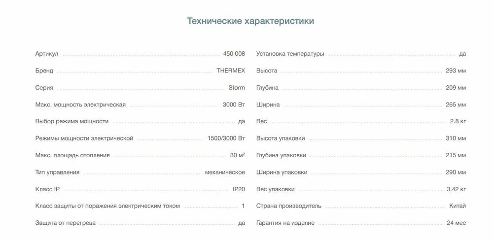 Тепловентилятор Thermex 3 кВт. — фото 1
