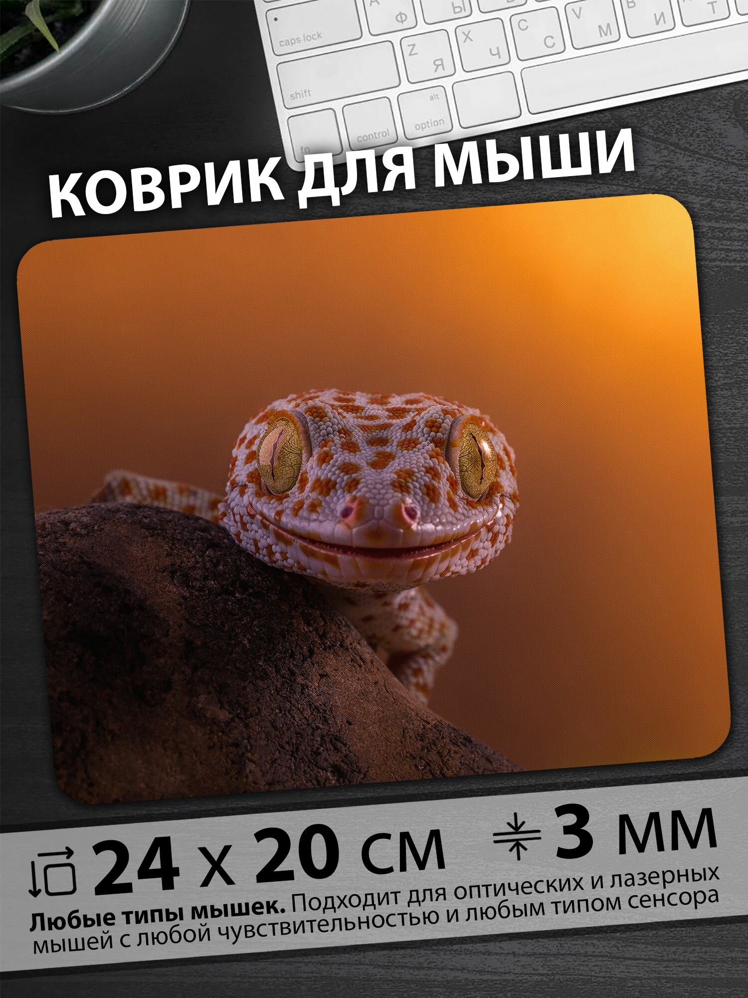 Резиновый коврик для мыши (24 x 20 см x 3 мм)