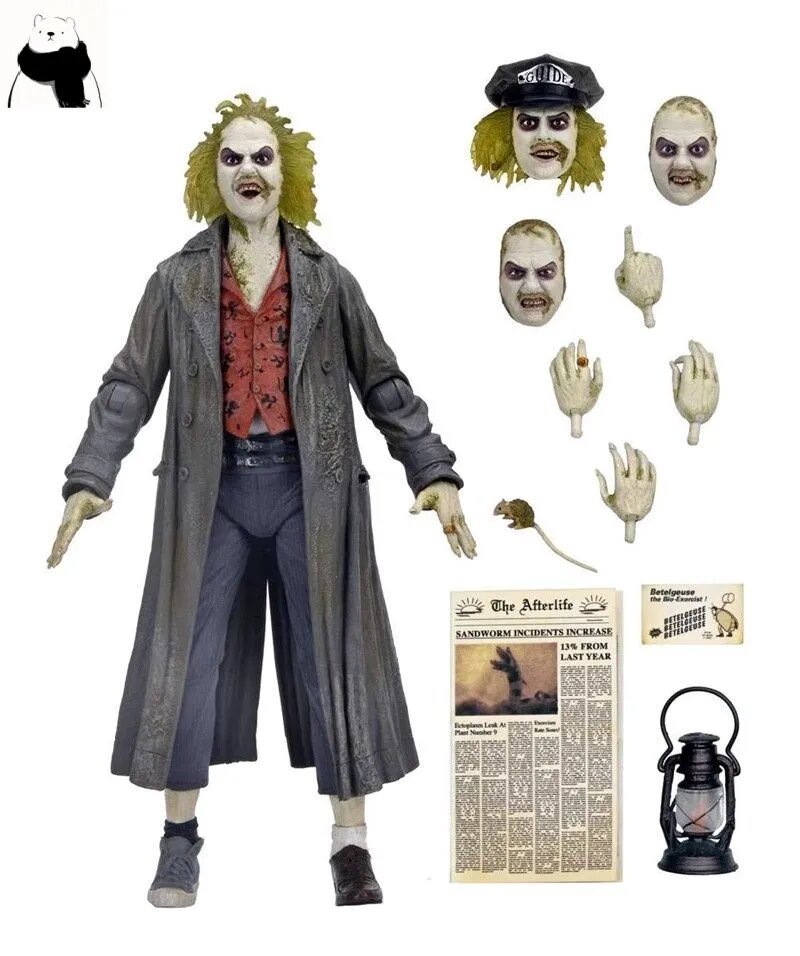 Коллекционная фигурка от NECA 60624. Битлджус. Ultimate Beetlejuice (Bio-exorcist) Ориг