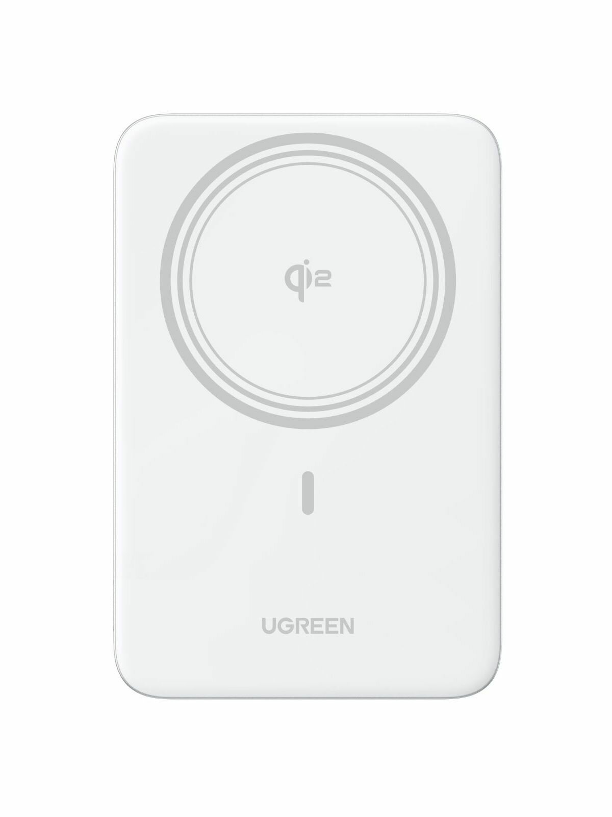 Внешний аккумулятор UGREEN PB580 (95931B) MagFlow Air Ultra-Slim Magnetic 5000mAh Wireless 15W Power Bank. Цвет: белый