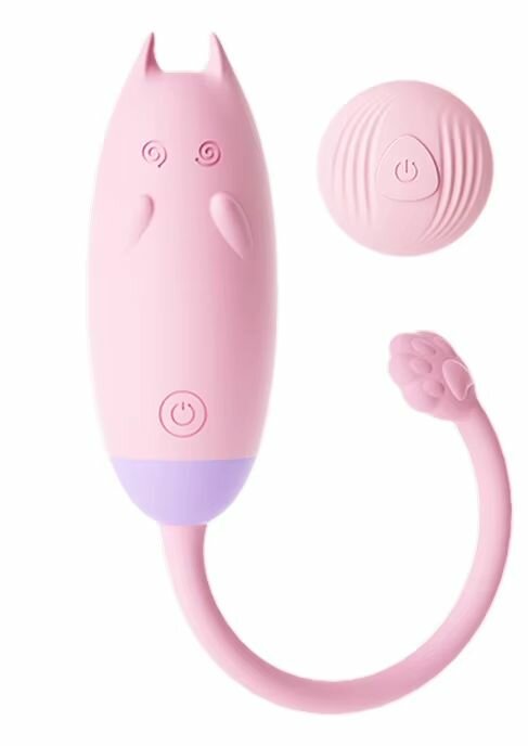 Вагинальный шарик NV TOYS, с пультом, гибкий корпус, 10 режимов, силикон и пластик