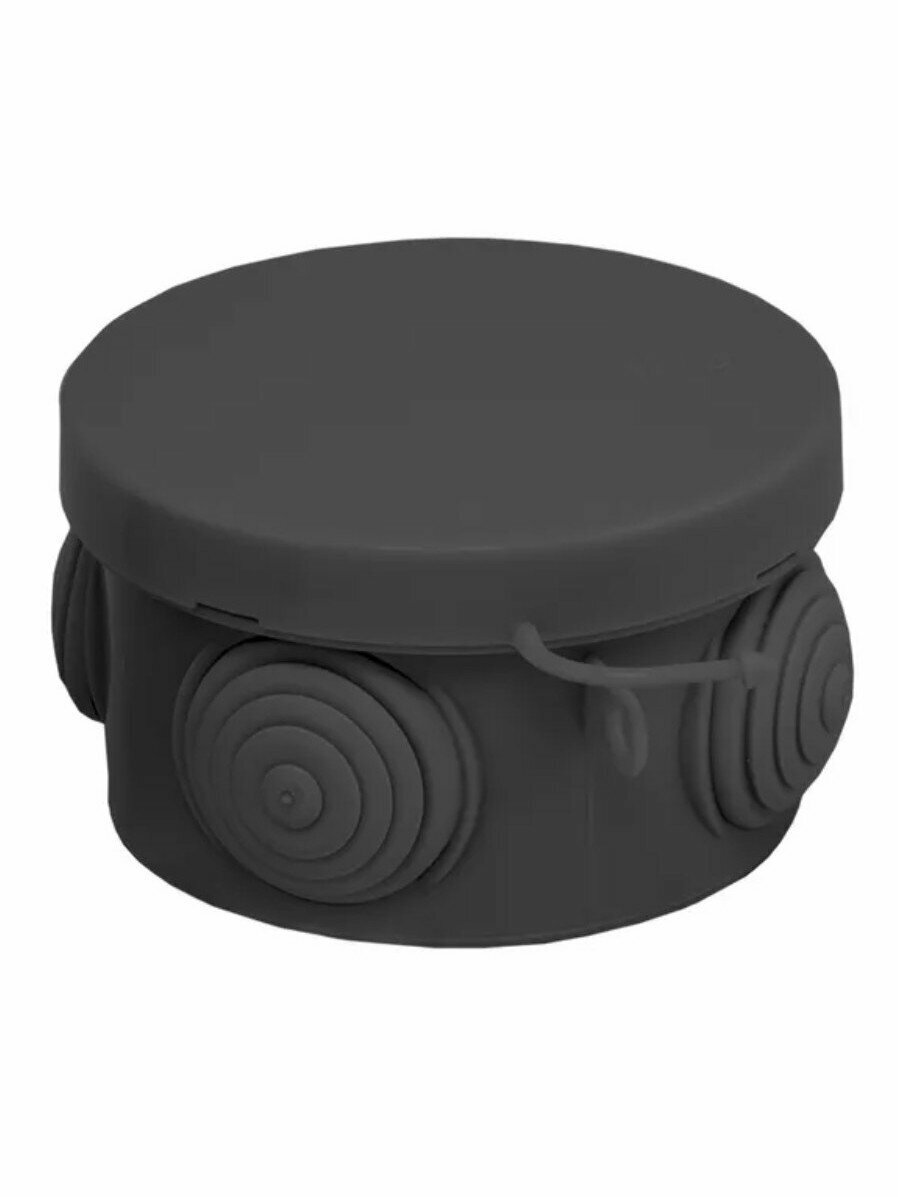 Коробка распаячная КМР-040-038 с крышкой (65х40) 4 мембр. Ввода чёрная IP54 EKF