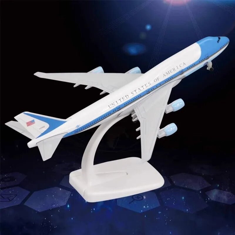 Модель самолета 1/400 20 см алюминиевый Boeing B747 Президентский самолет ВВС США