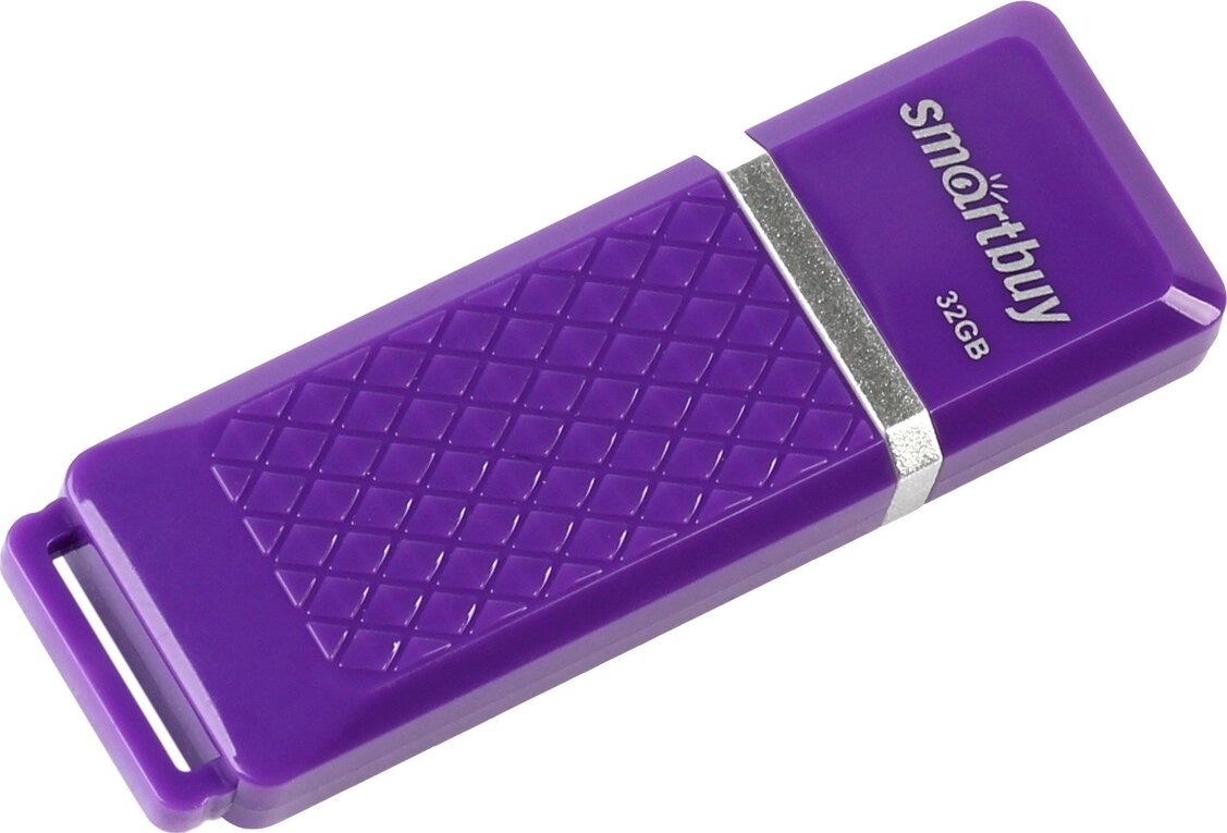 SmartBuy Quartz series 32 ГБ USB-флеш-накопитель, USB 2.0, USB Type-A, SB32GBQZ-V, фиолетовый