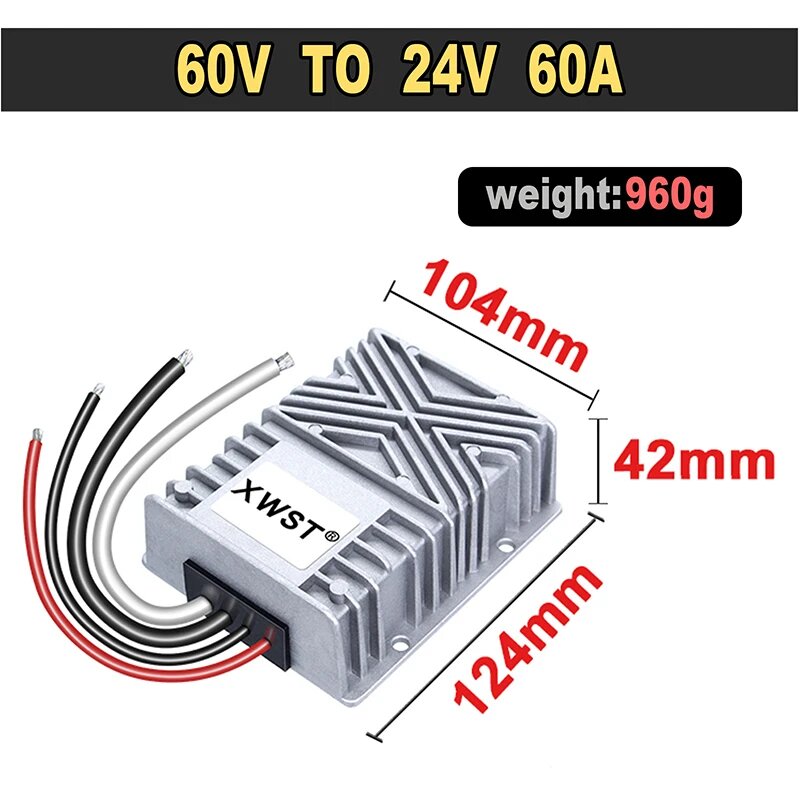 XWST DC-DC Конвертер 60В в 24В 1-60А 60A 124Silver