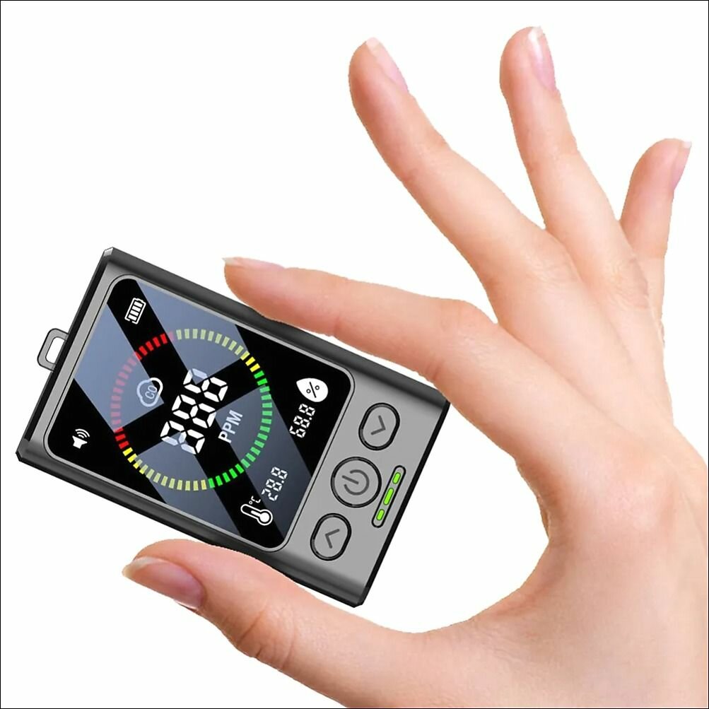 Портативный детектор угарного газа с LCD дисплеем USB зарядка