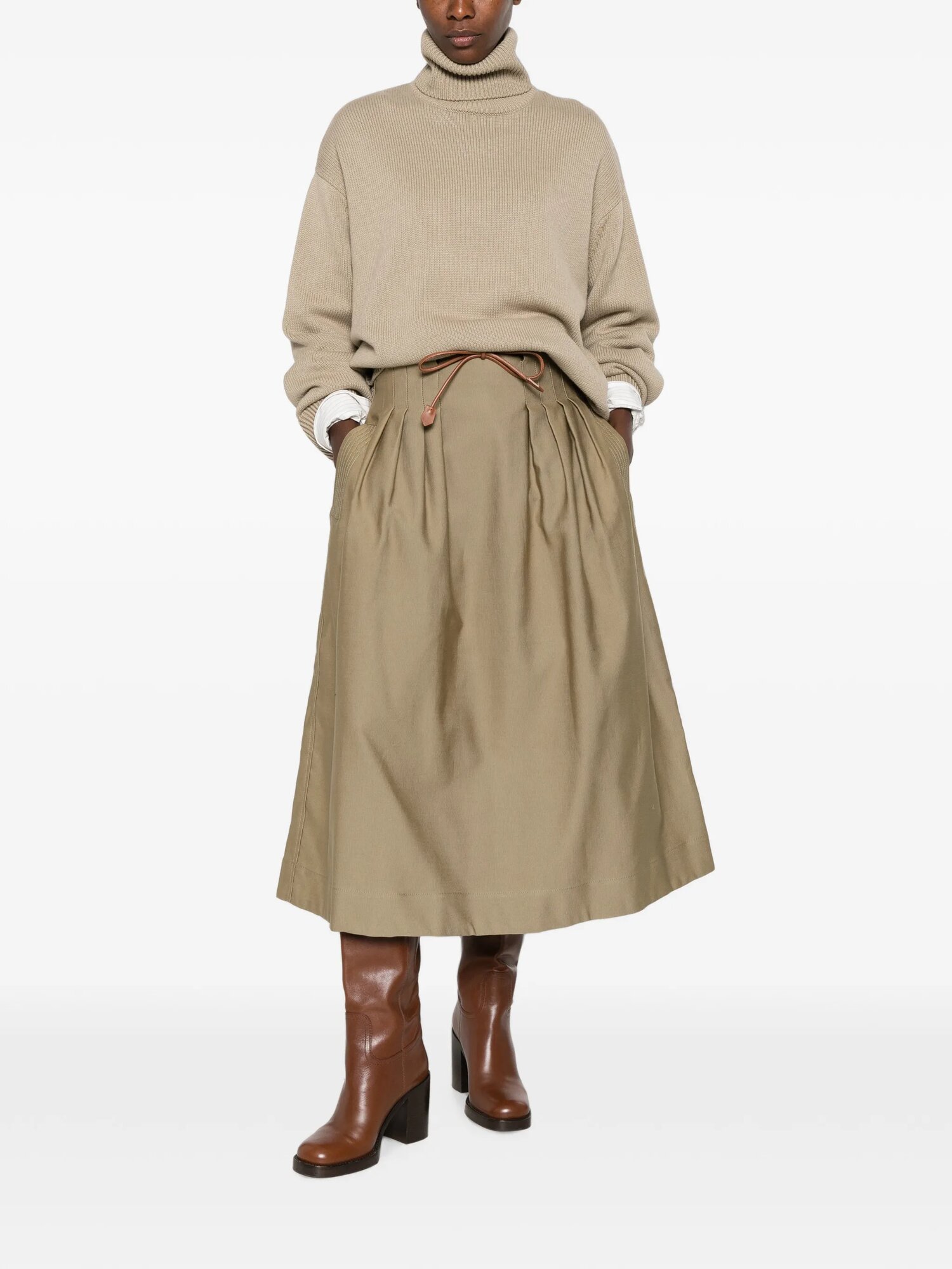 Юбка Max Mara Tempio midi skirt, размер 40, green — фото 1
