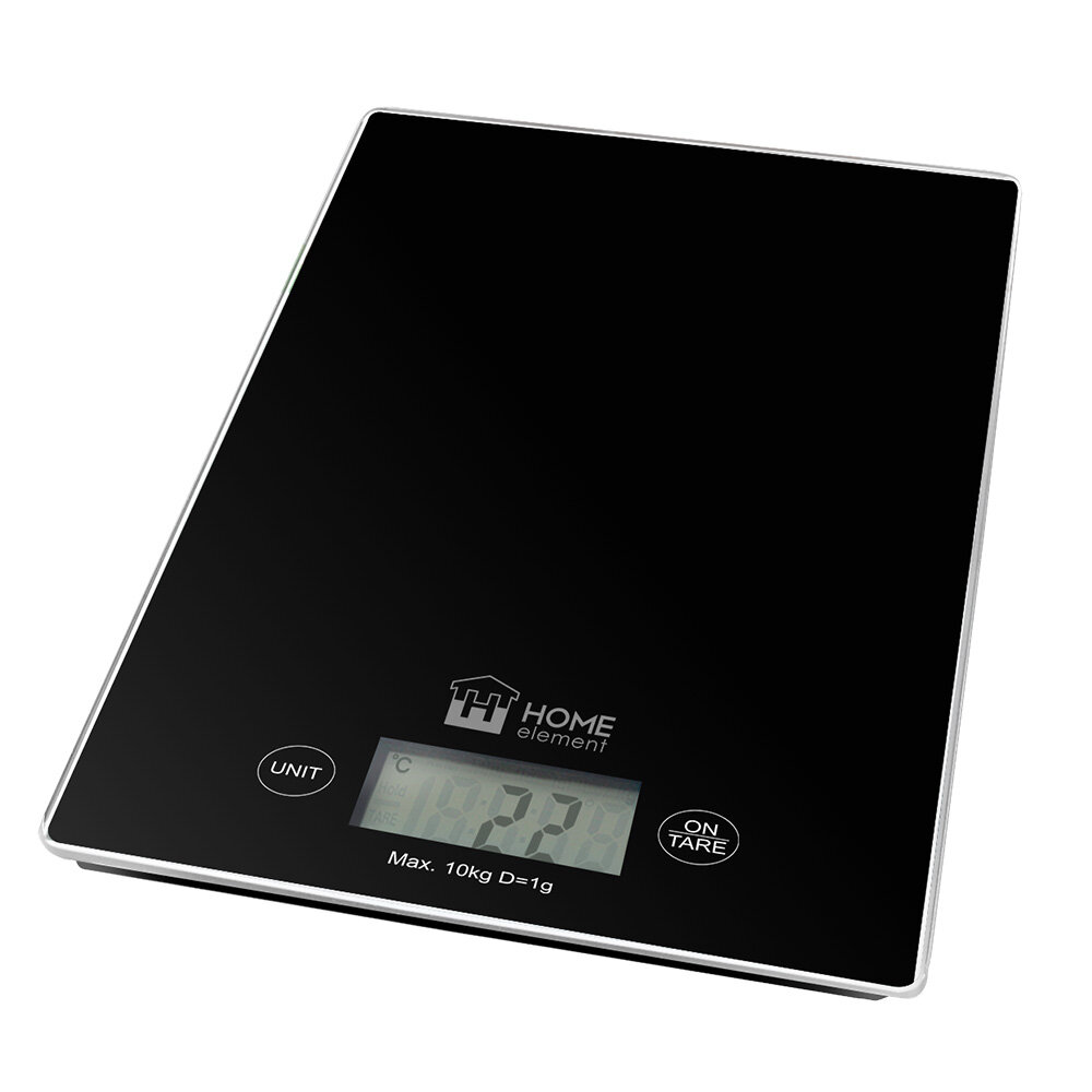 Кухонные весы Home Element HE-SC932, сенсорные, закаленное стекло