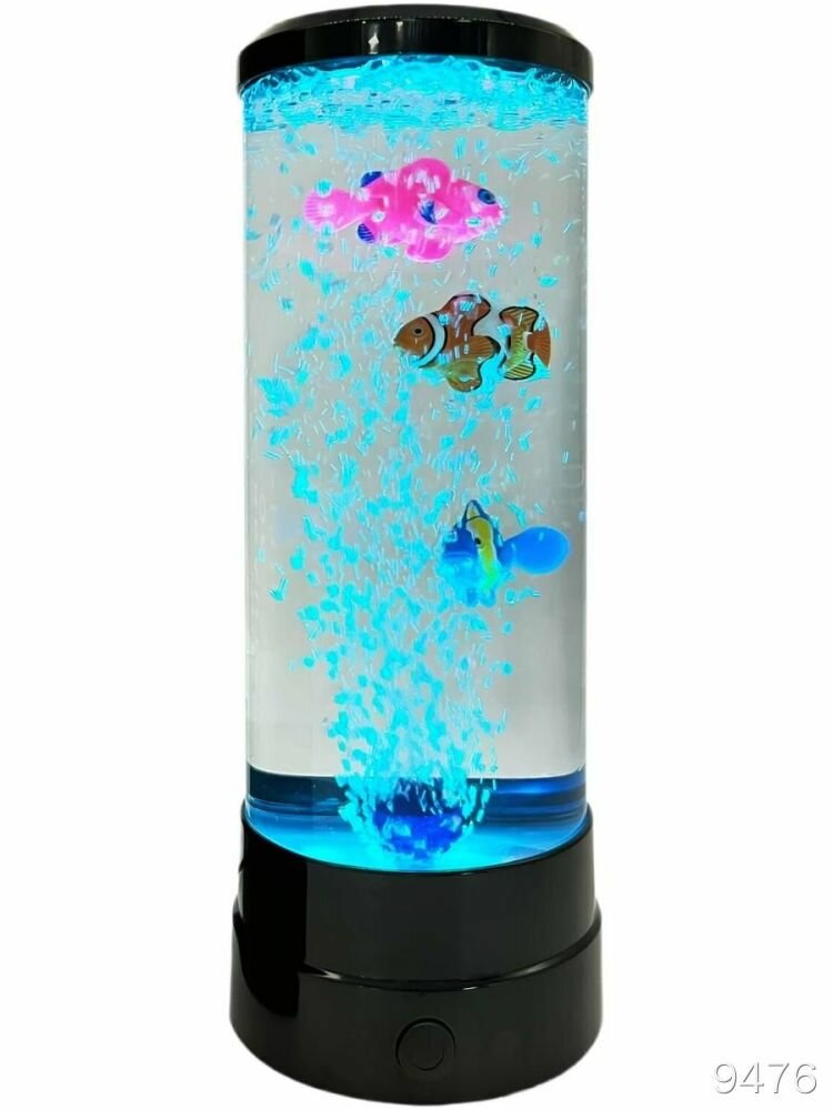 Светильник-ночник "Аквариум" с эффектом живых рыбок и LED-пузырьков