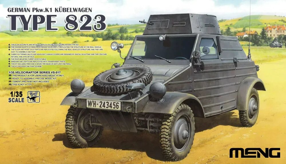 MENG VS-017 1/35 Немецкий PKW. Модельный комплект K1 K BELWAGEN 823 Модель бронетранспортера