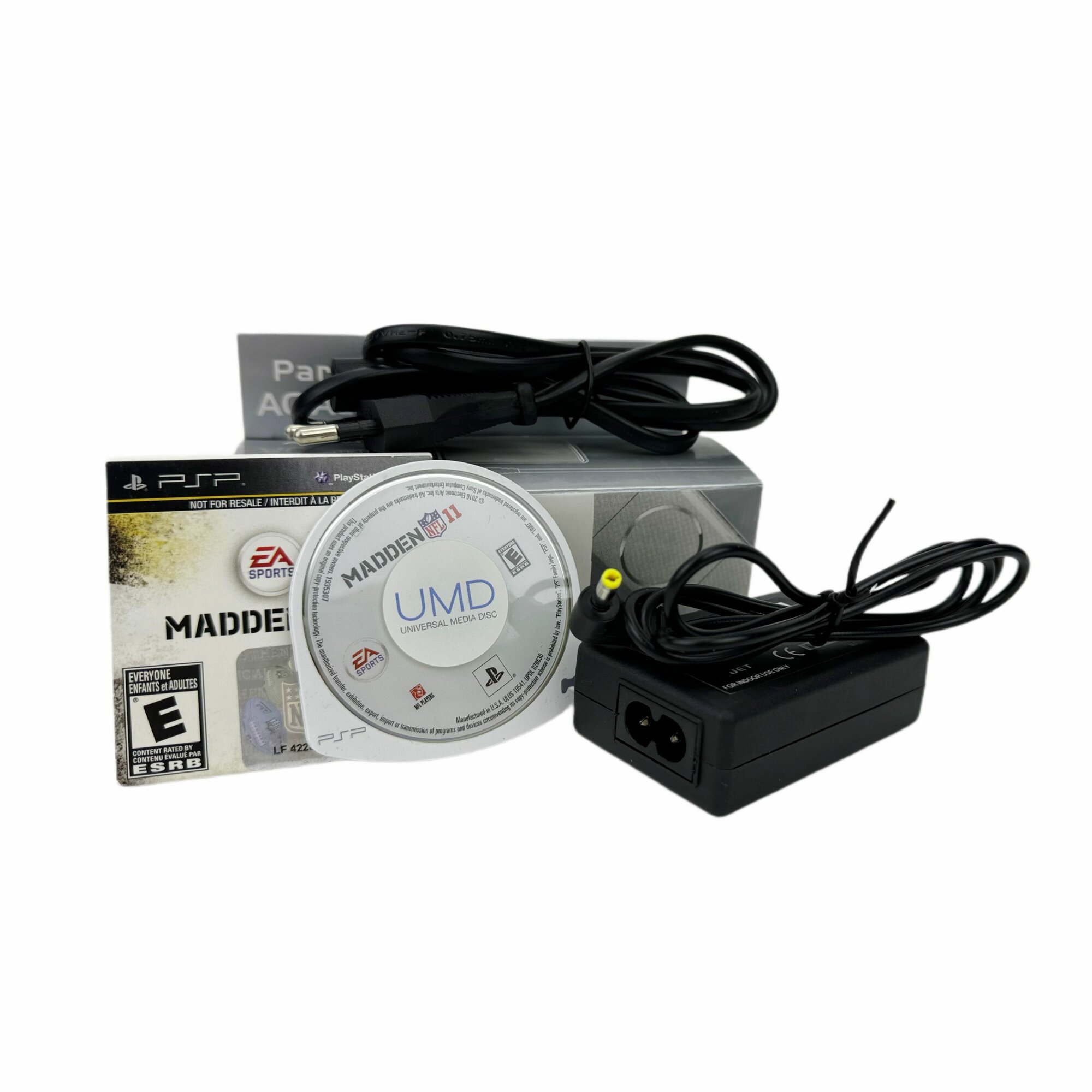 Блок питания для PSP 1000/2000/3000 + диск с игрой Madden NFL 11
