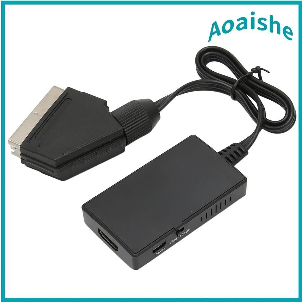 SCART к HDMI конвертер, поддержка 720P 1080P, для телевизоров и приставок