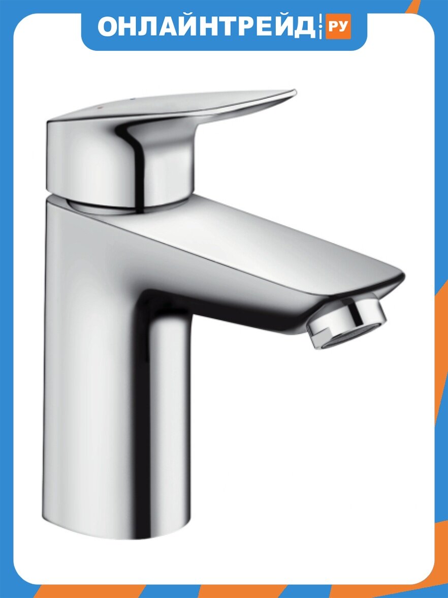 Смеситель для раковины Hansgrohe Logis 100, без сливного набора, хром 71101000