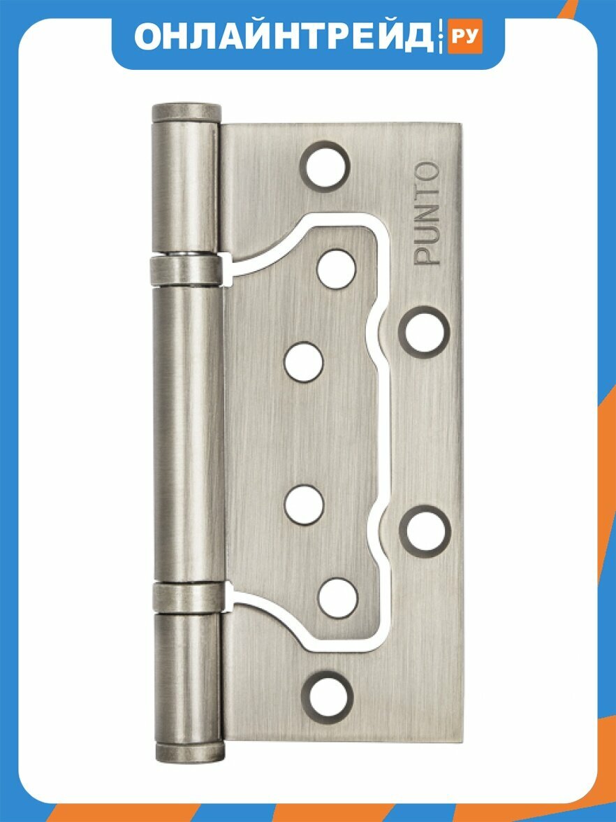 Петля универсальная без врезки Punto IN4200W PN (200-2B 100x2,5) мат. никель, (2ШТ/упак)