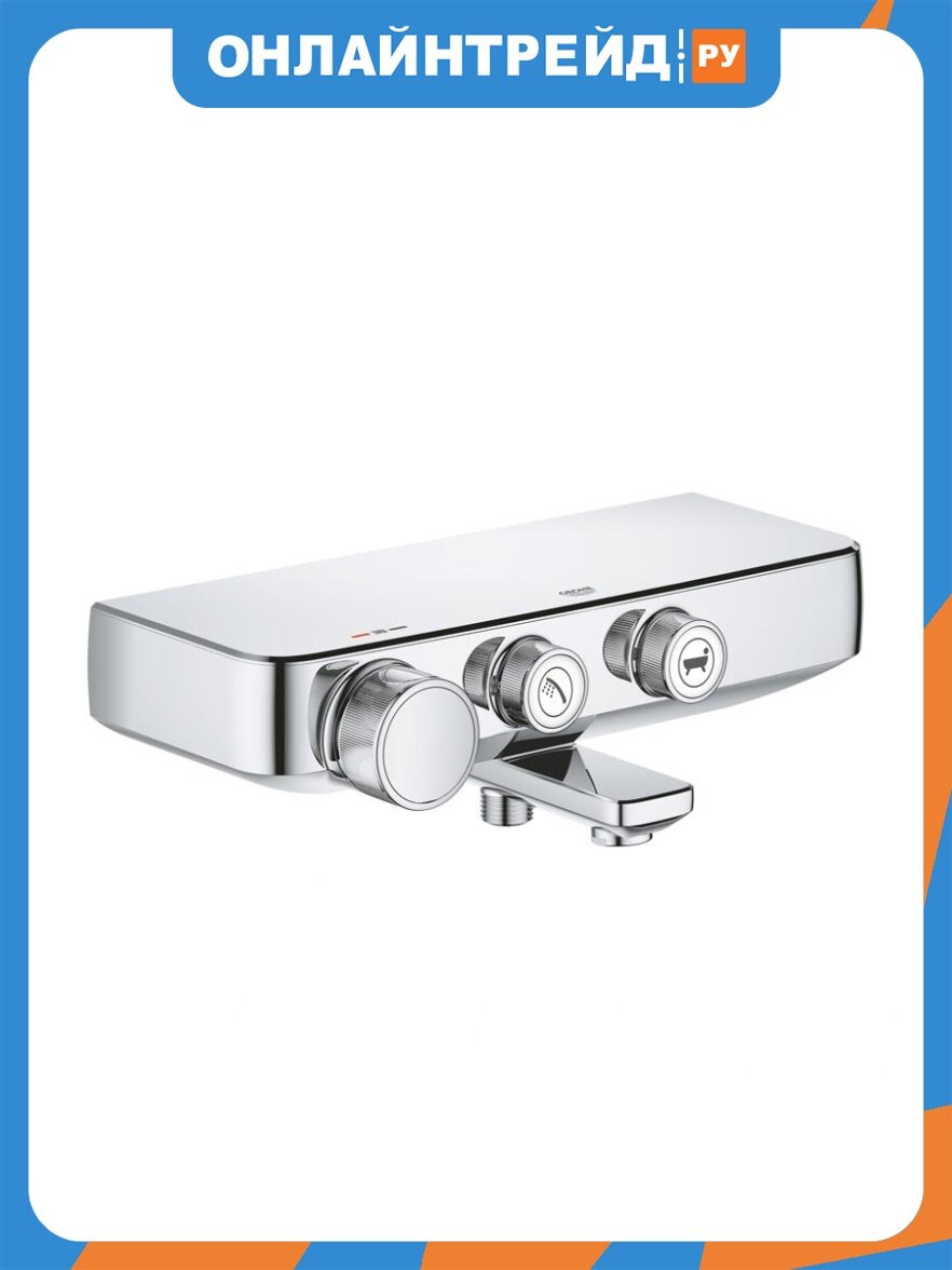 Смеситель для ванны и душа Grohe Grohtherm SmartControl DN 15 34718000 хром