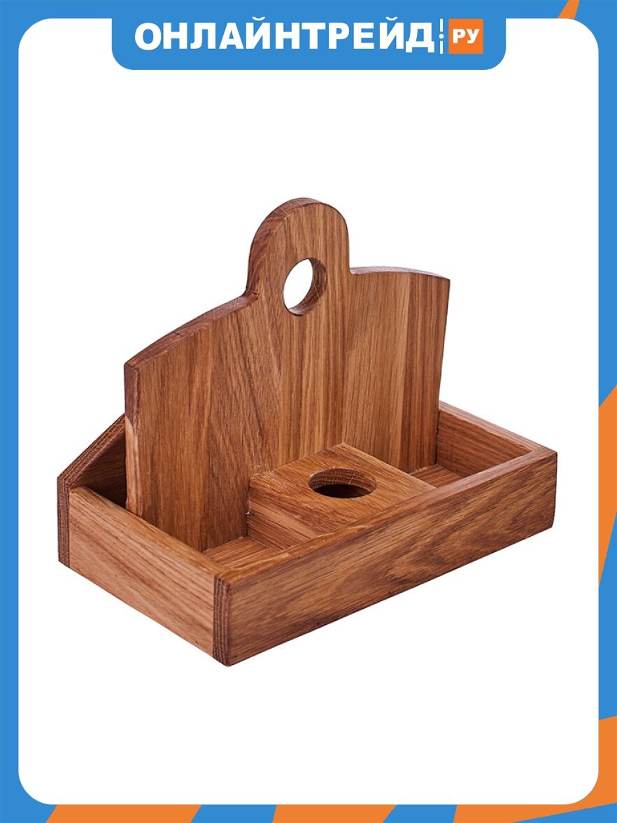 Подставка Ppwood для салфеток и специй, 61х61 мм, дуб, коричневый (03172356)