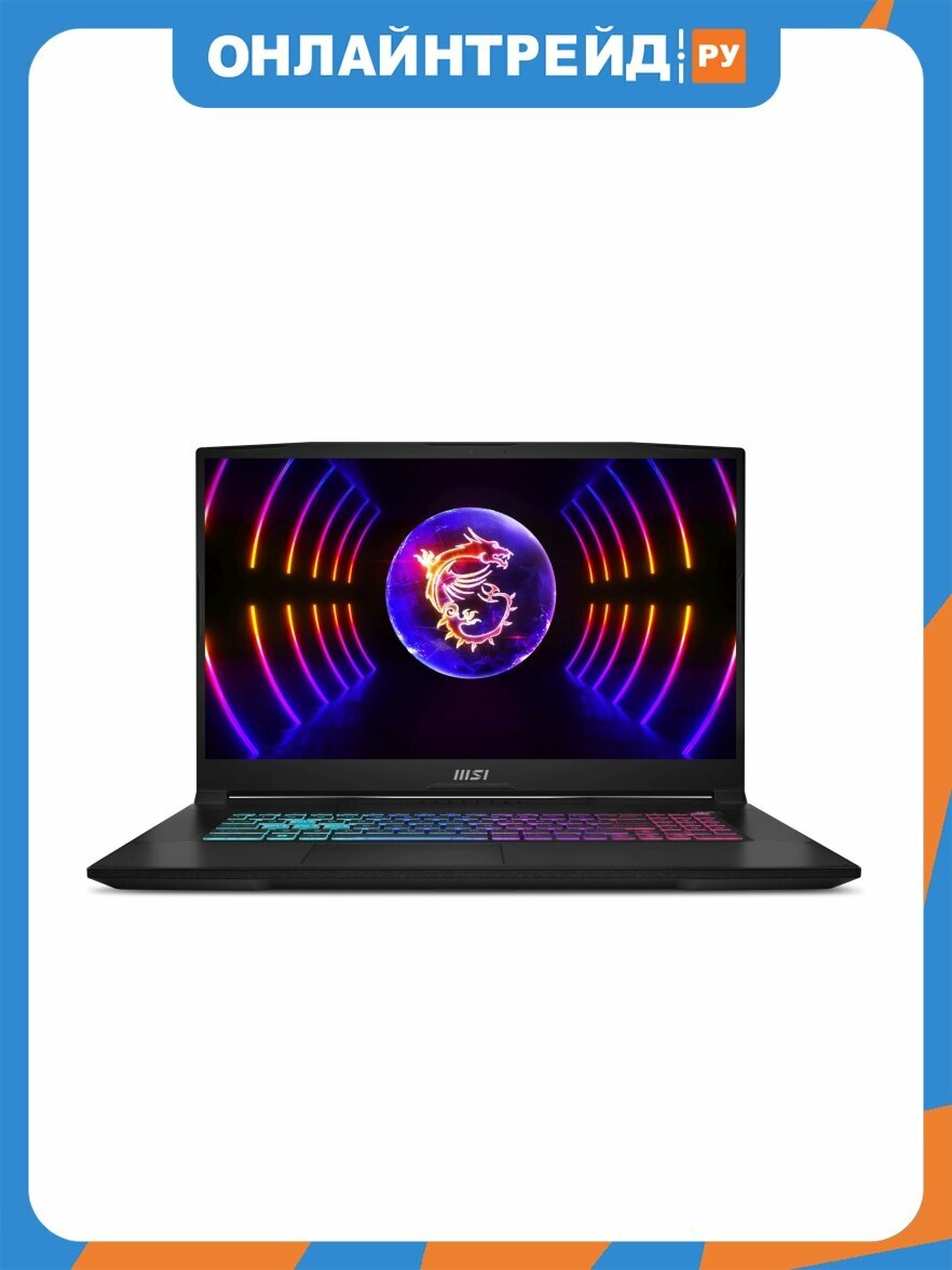 Игровой ноутбук Msi Katana 17 B2RVEK-1618XRU 17.3", IPS, Intel Core 5 210H 2.2ГГц, 8-ядерный, 16Гб DDR5, 1Тб SSD, RTX 4050 6Гб, без ОС, черный (9S7-17L591-1618)