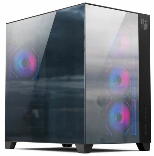 Компьютерный корпус Iron Pride INVADER Q5 (УФ-00002446) черный - Midi Tower, ATX, USB 3.2 Gen 1 Type-A, USB 3.2 Gen 2x2 Type-C