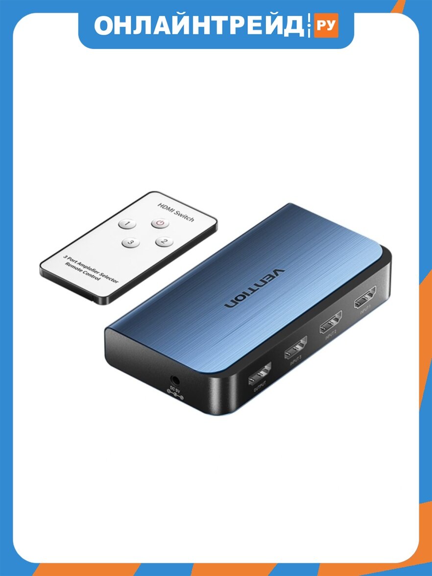 Переключатель (switch) 3x1 Vention HDMI v2.0 (AKML0)
