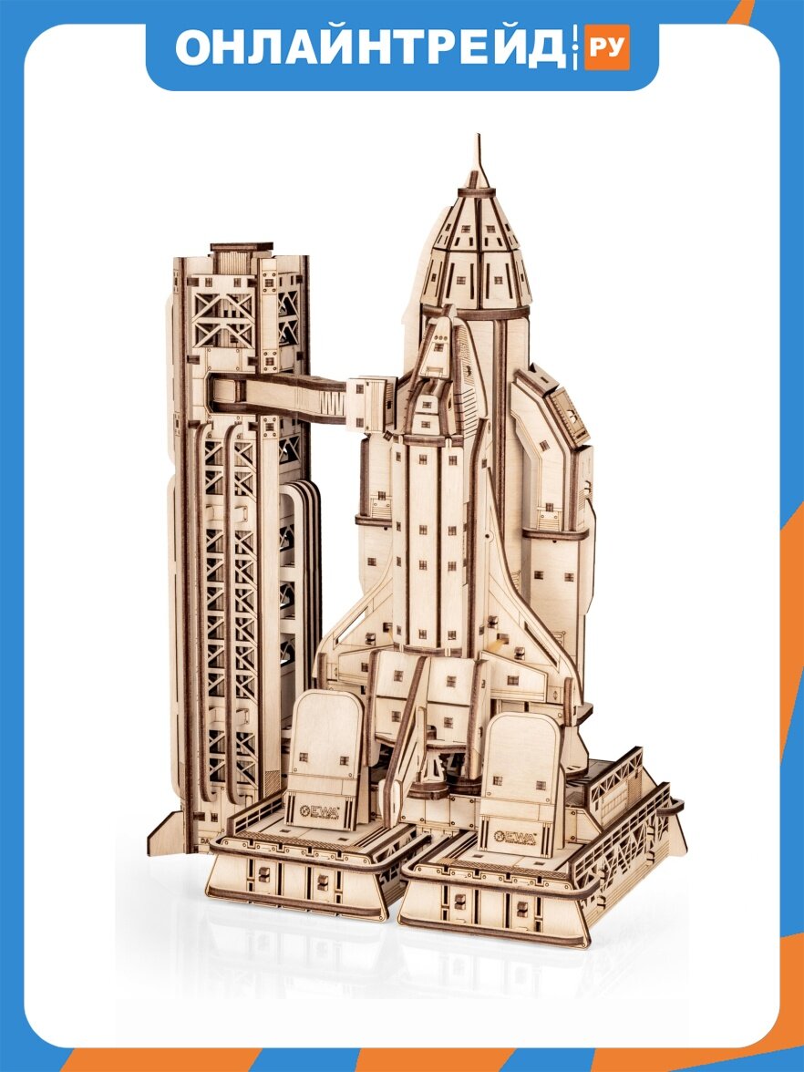 Сборная модель Eco Wood Art EWA Космический корабль Шаттл