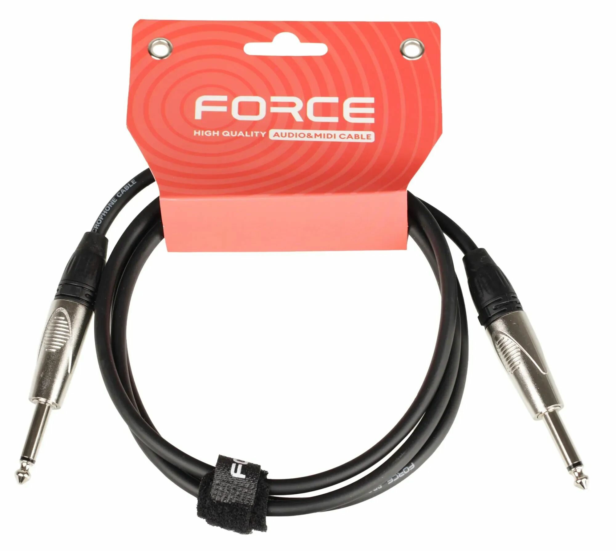 Инструментальный кабель Force FGC-09/1,5 Black Jack 6.3 (M) Jack 6.3 (M), 1.5 м