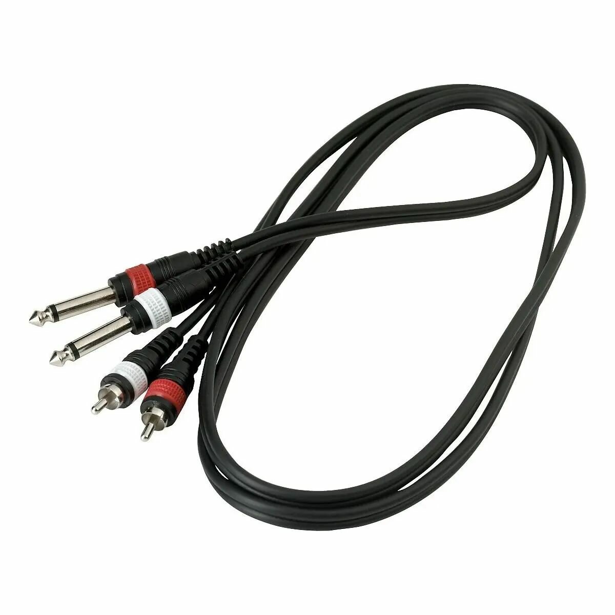 Коммутационный кабель Rockcable RCL 20932 D4 2 x RCA (M) - 2 x jack 6.3 (M), 1.5 м